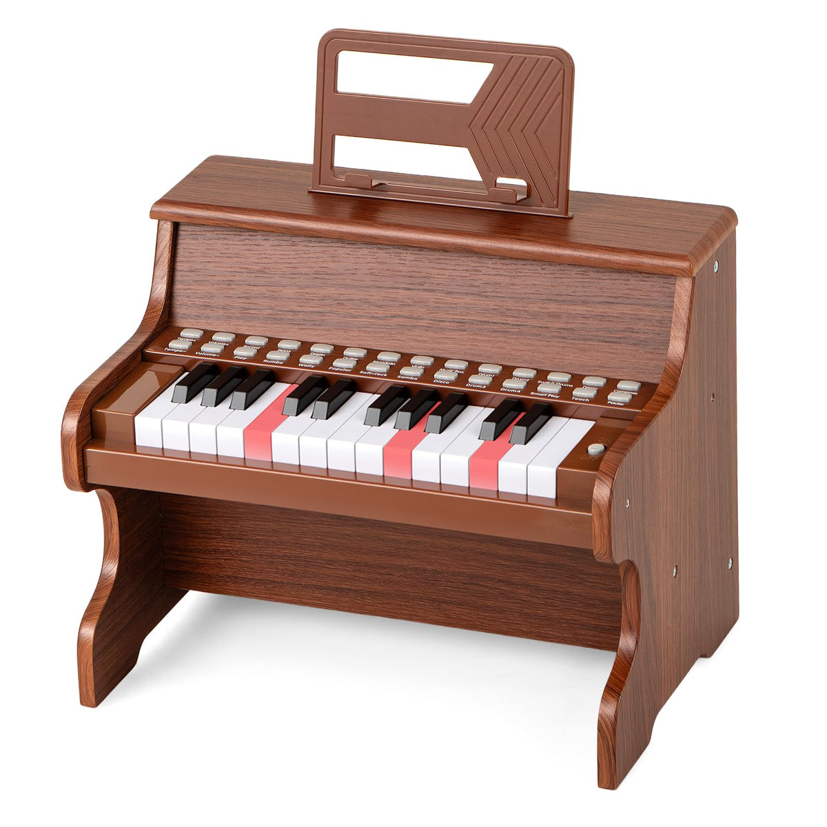Costzon 25 Keys Kids Piano Keyboard Mini Digital Piano Wooden Toy – costzon