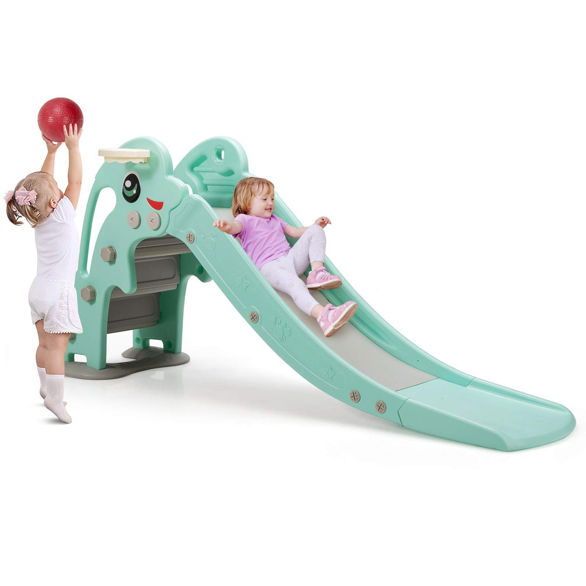 BABY JOY 3 in 1 Slide for Kids, Toddler Large Play Climber Slide PlayS ...